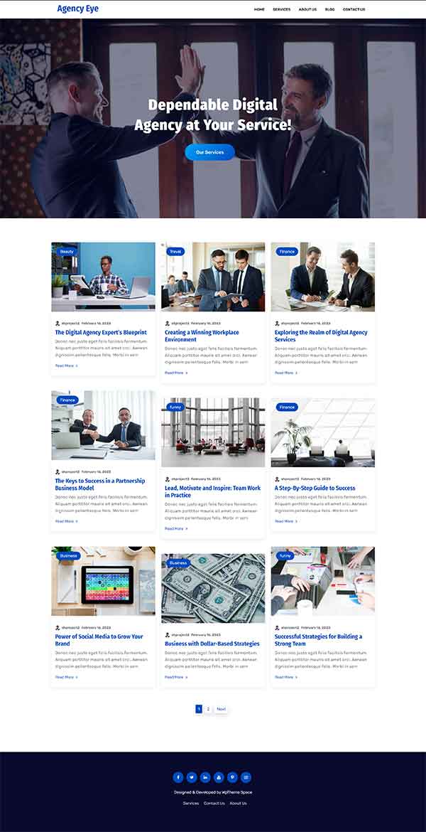 Agency Eye Pro - Wp Theme Space